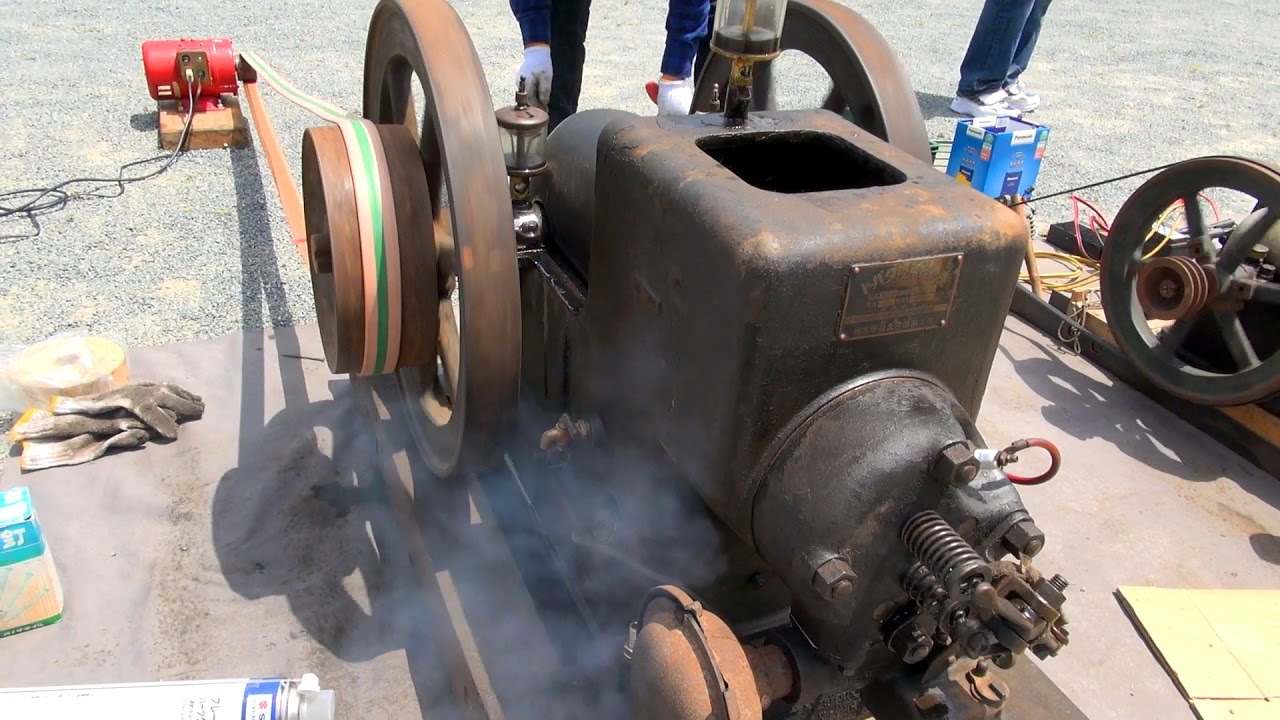 Old Engines in Japan 1930s? TOBATA Land Engine Type ALS 5hp - YouTube