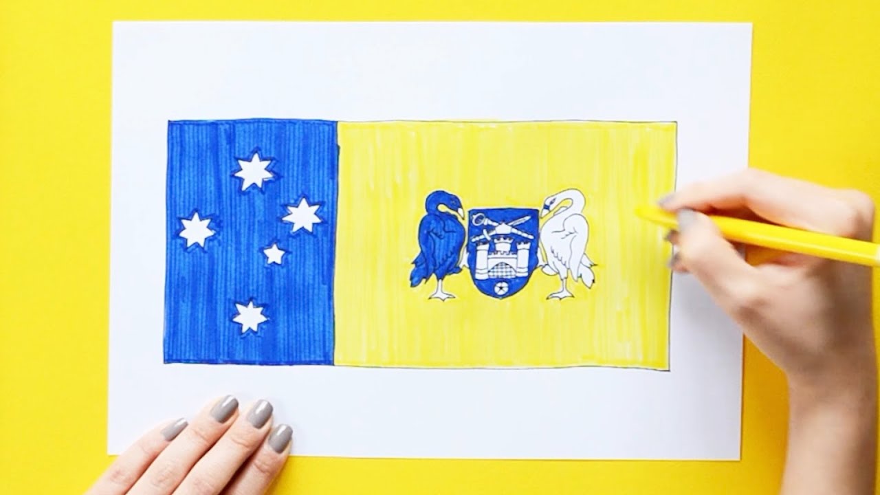 How to draw the Flag of Australian Capital Region - YouTube