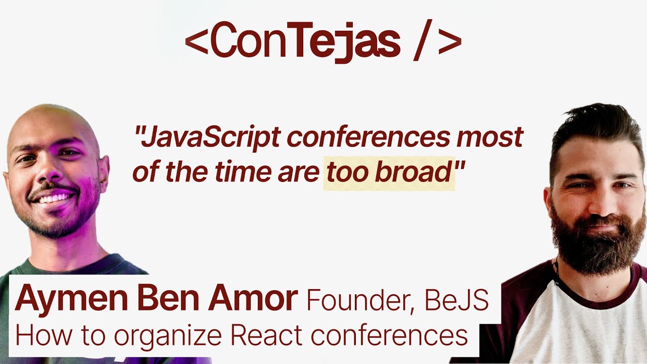 Aymen Ben Amor: How to Organize Developer Conferences - YouTube