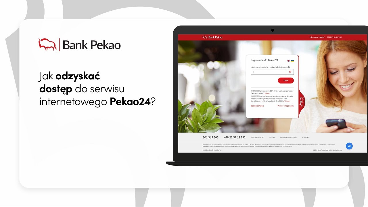 Jak odzyskać dostęp do serwisu internetowego Pekao24? - YouTube
