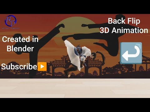Back Flip with Clothes Simulation #3danimation #subscribe #youtube # ...