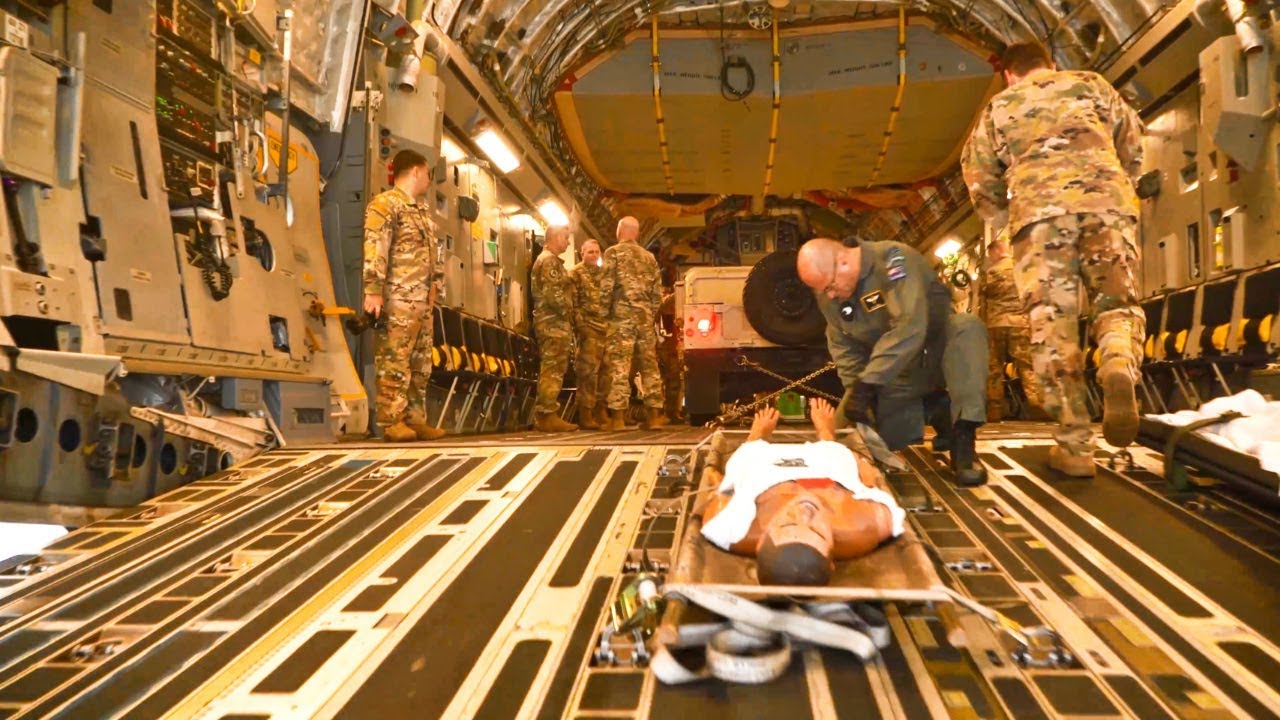 Loading Dead Bodies Into C 17 Globemaster | Aeromedical Evacuation ...
