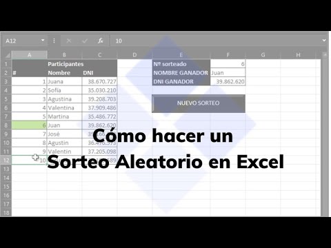 Cómo armar un Sorteo Aleatorio en Excel - YouTube