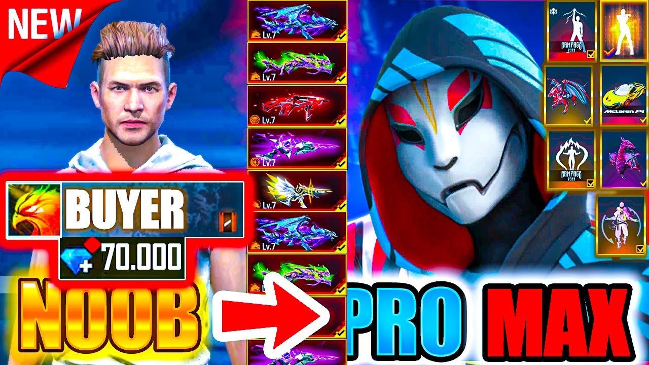 Free Fire *MEGA BUYER* account 50k diamonds - look how it became😱🔥 ...