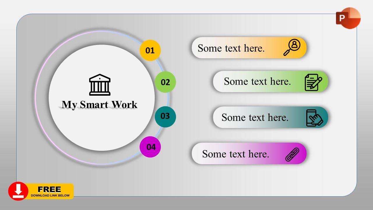 2. 4 Step Animated Circular Infographic PowerPoint Template | - YouTube