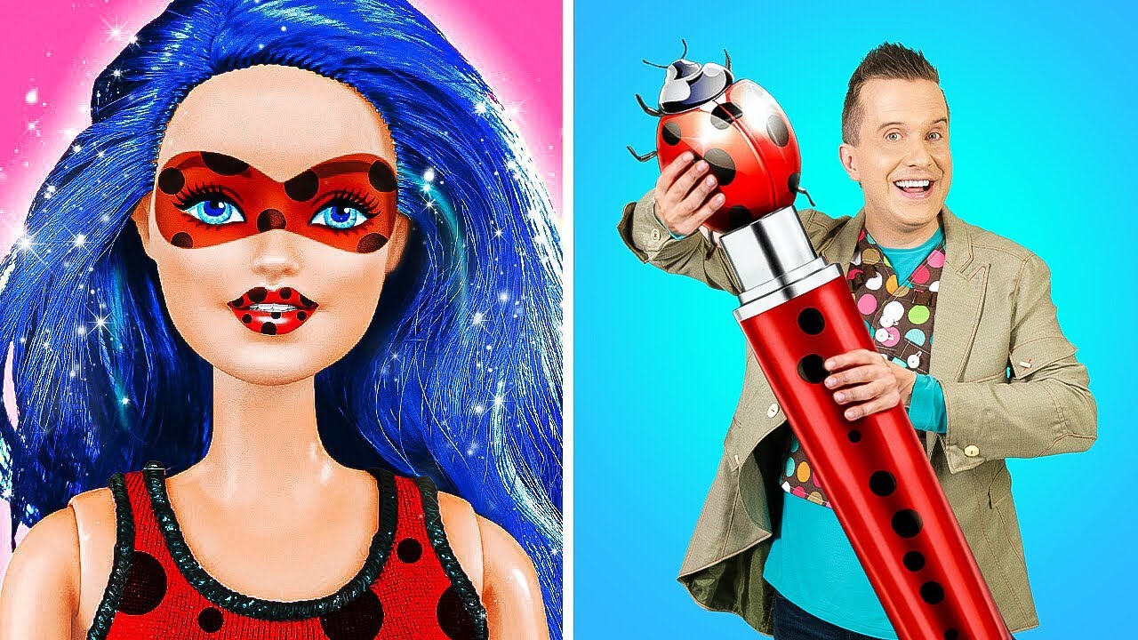 Princess Peach VS Ladybug 👑🐞 Awesome Makeover With Cardboard by Imagine ...