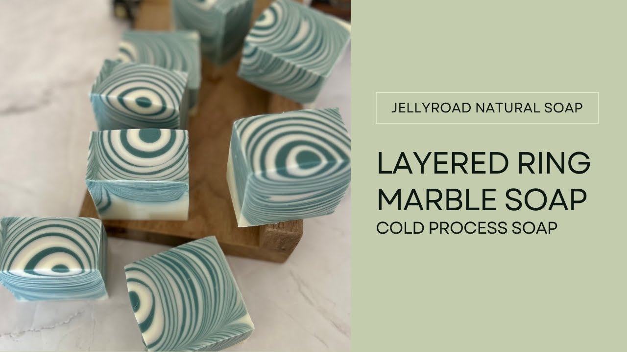 Layered ring marble soap. Cold process soap. @jellyroadosoap - YouTube
