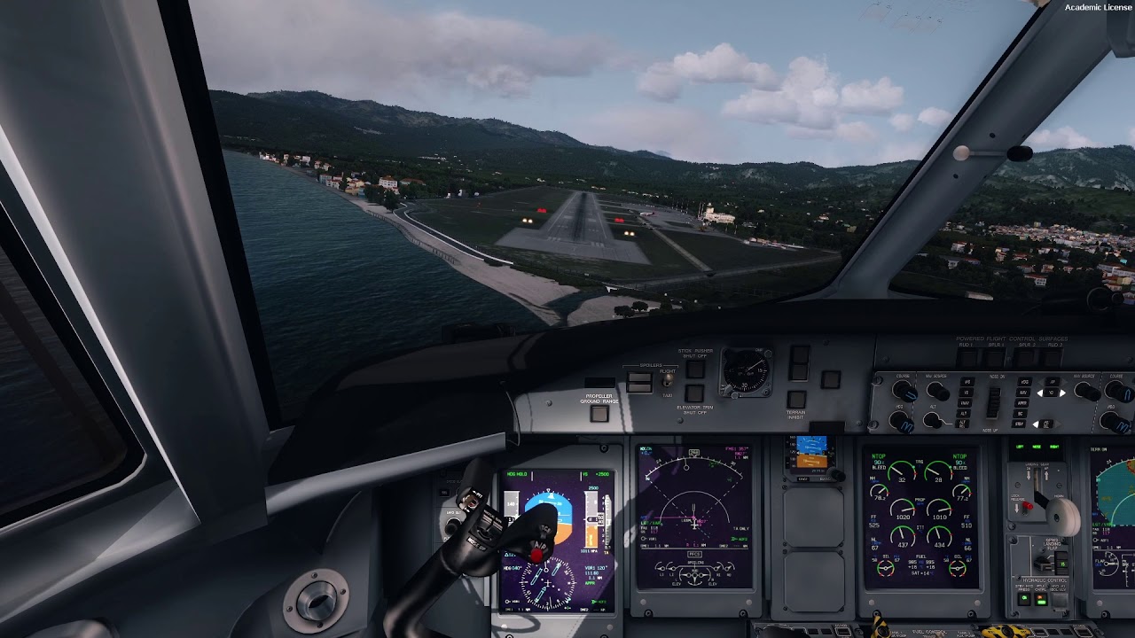 P3D v4 | visual approach into Samos/LGSM | HD - YouTube