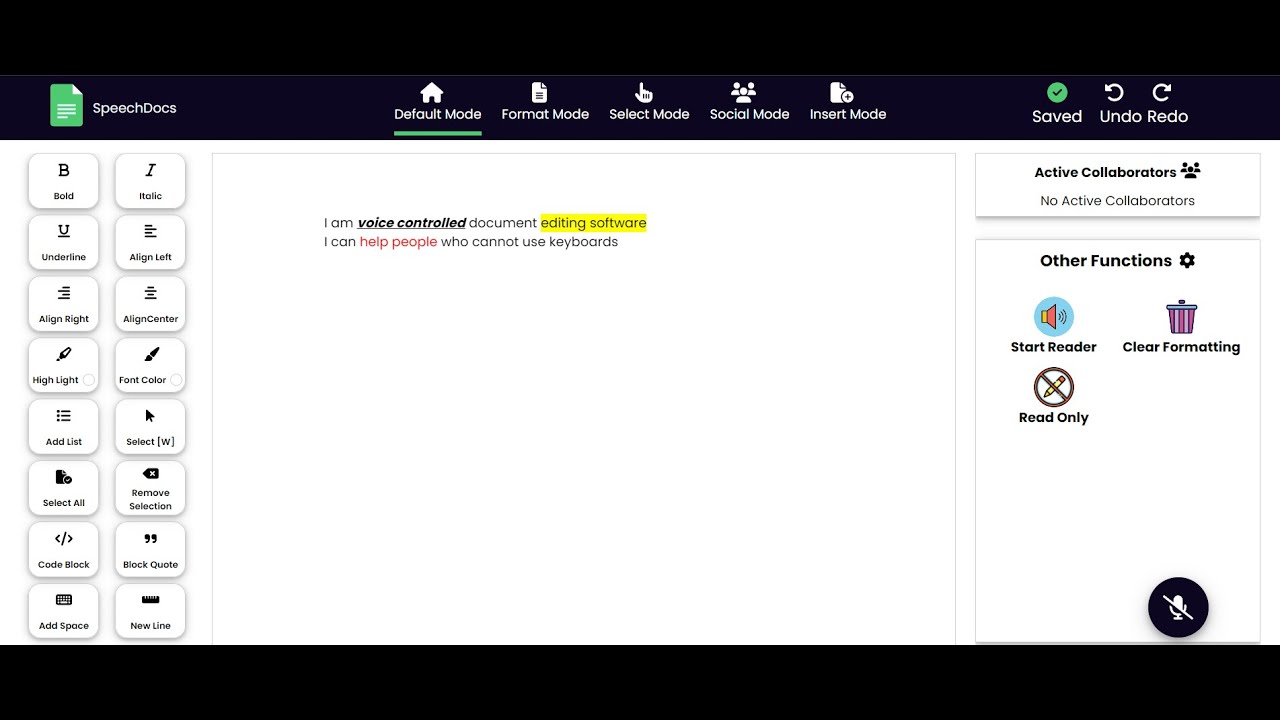 SpeechDocs - Voice Controlled Document Editing Software - YouTube