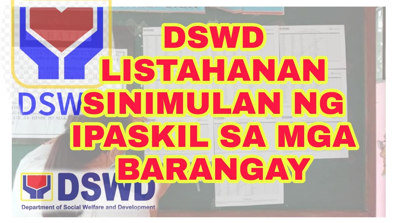 DSWD UPDATE: DSWD LISTAHANAN 3 SINIMULAN NG IPASKIL SA BARANGAY - YouTube