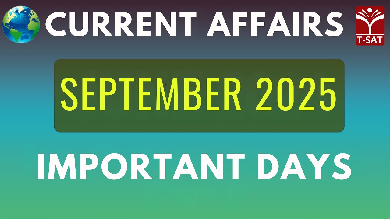 General Knowledge - Important Days (September - 2025) | T-SAT - YouTube