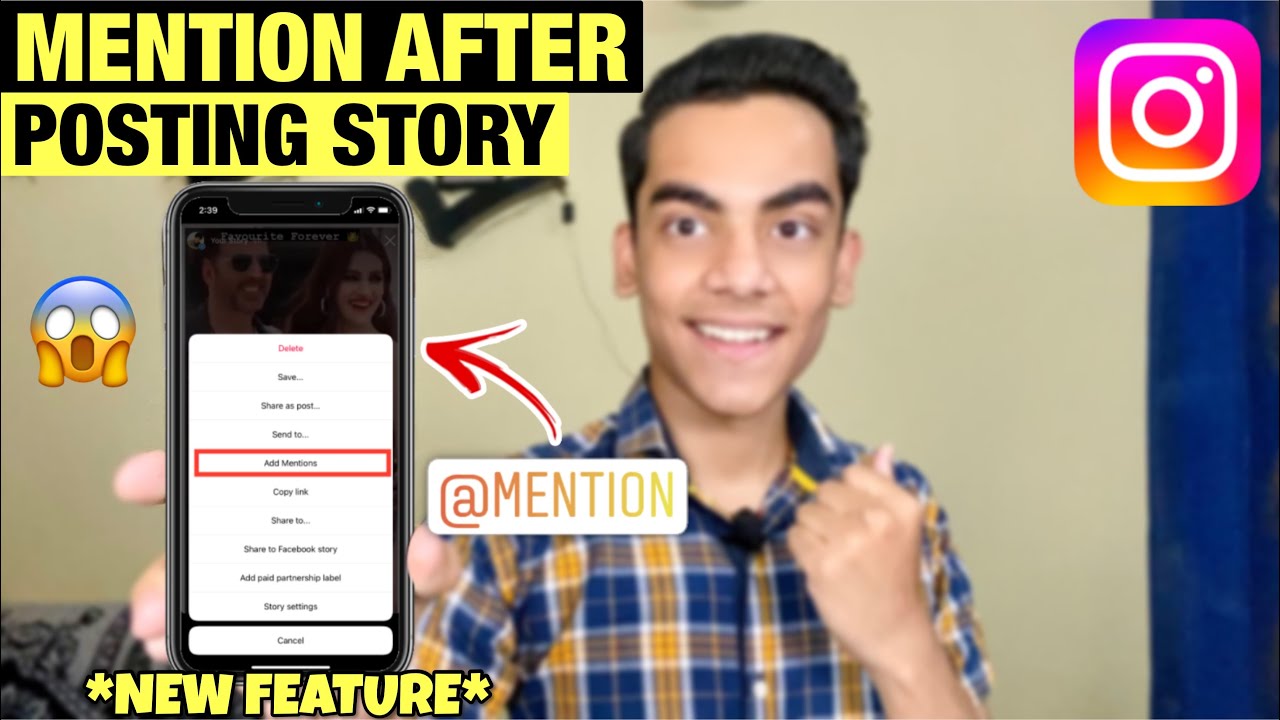 Add Story Mention After Posting Story | How To Mention Someone After ...