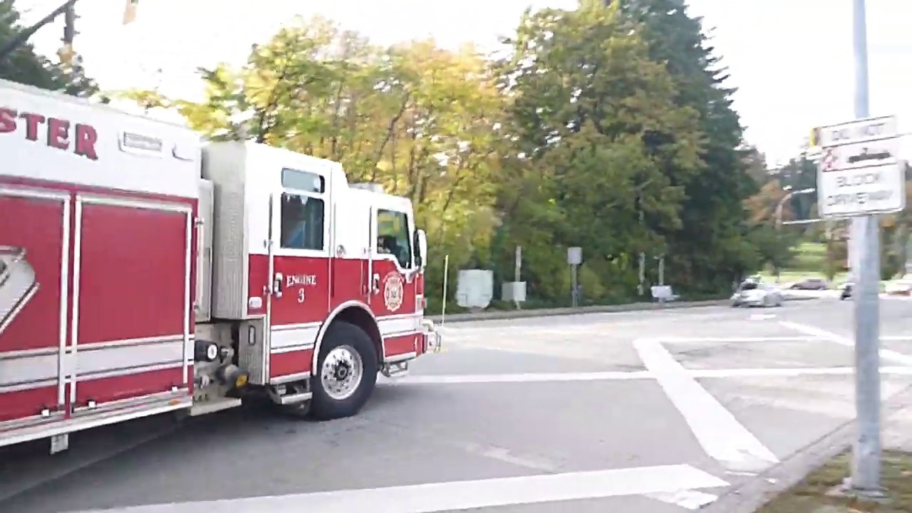 new west fire rescue service eng 3 going on call - YouTube