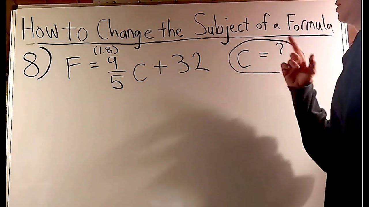 How to Change the Subject of a Formula - YouTube