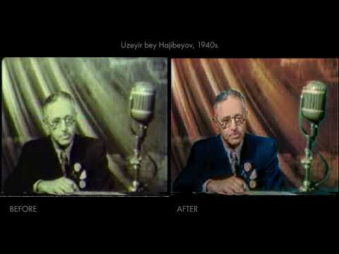 Üzeyir bəy Hacıbəyovun çxışı - Speech of Uzeyir bey Hajibeyov (1940s)