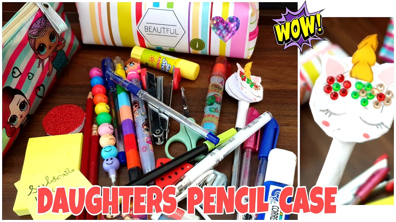 What's In My Daughter's Pencil /Pen Case/Pouch | 2021 ONLINE BACK TO ...
