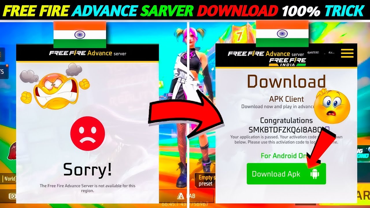 how to open free fire advance server 🇮🇳😡| free fire advance server ...