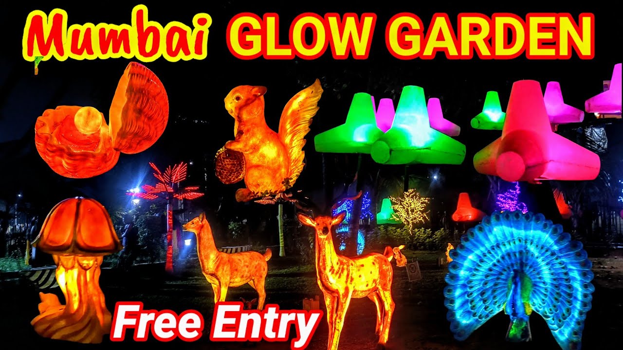 First Ever Mumbai Glow Garden | Glow Garden Girgaon Chowpatty #mumbai # ...