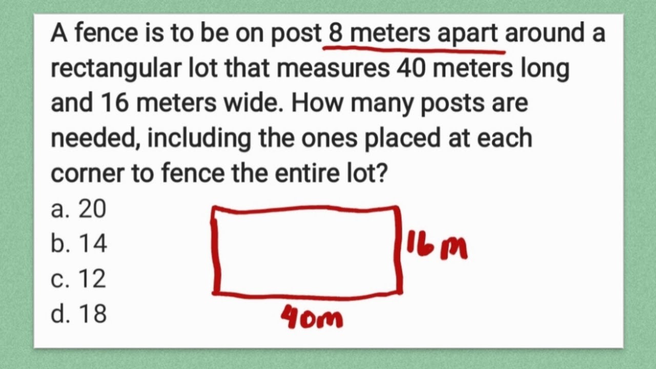 How many posts are needed, including the ones placed at each corner to ...