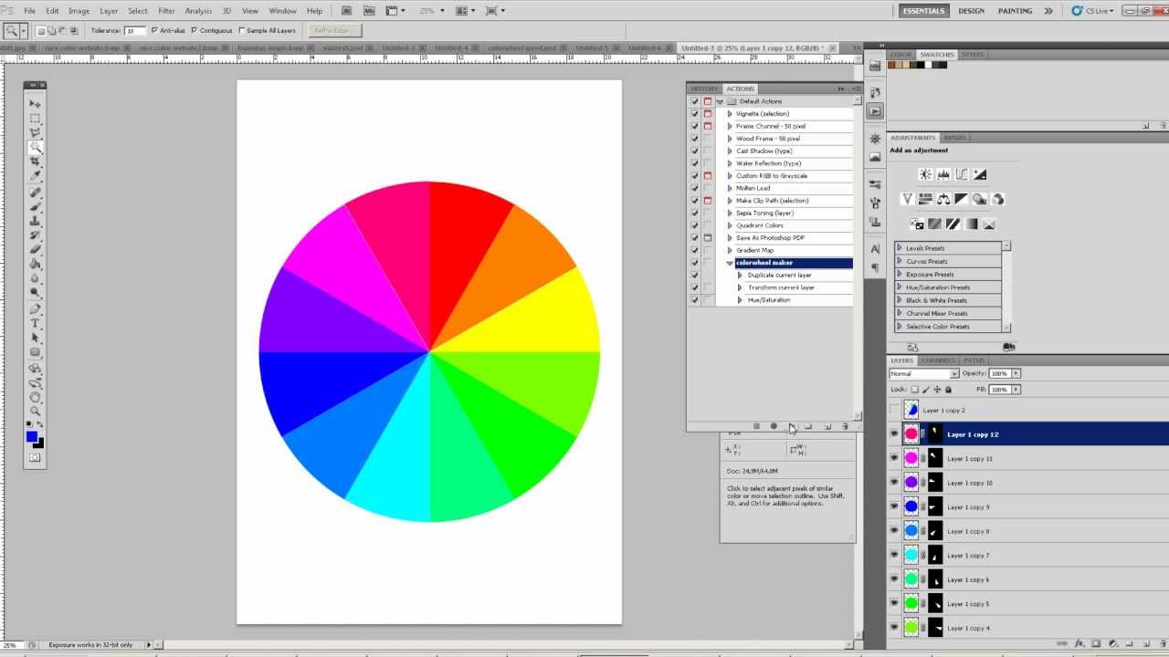 OMVT create a colorwheel in Photoshop (in one minute) - YouTube