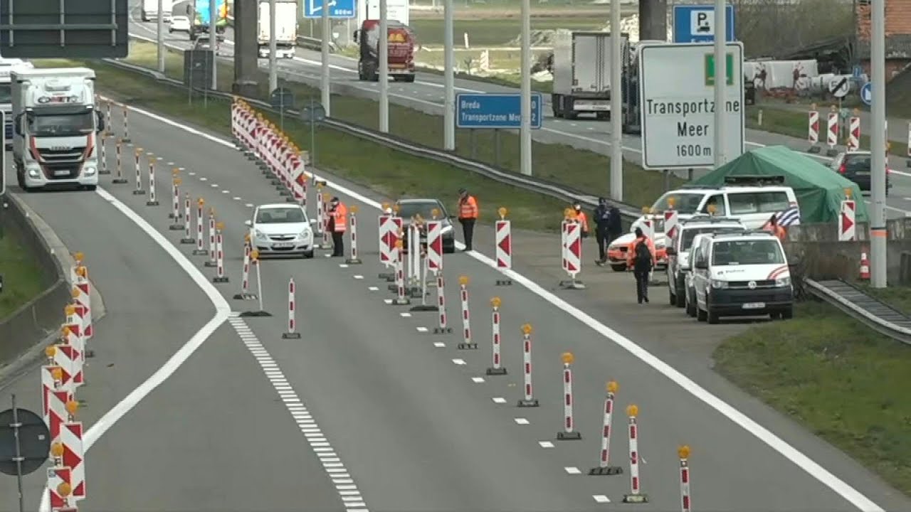 Coronavirus: Police man checkpoint at Belgium-Netherlands border | AFP ...
