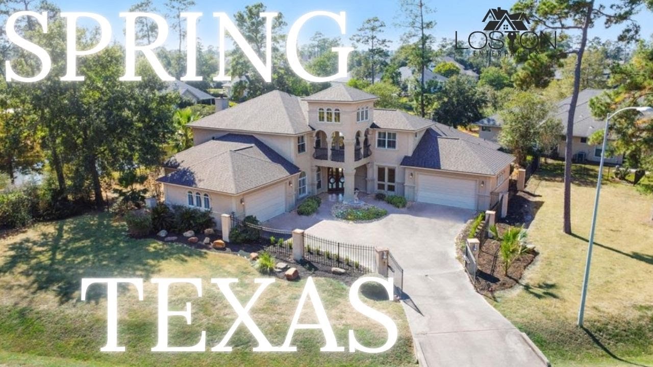Spring Texas Empty Home Tour • 4-Car Garage • Lake Views • Pool ...