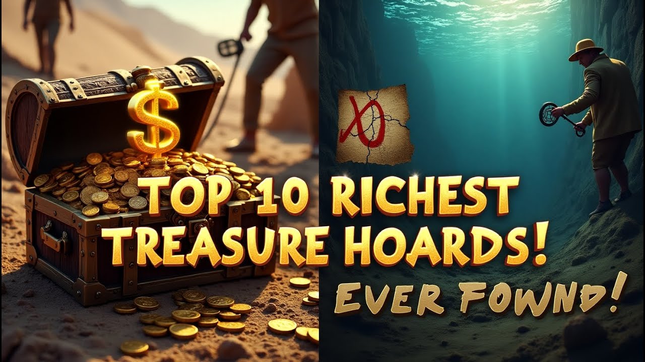 Top 10 Richest Treasure Hoards Ever Found 💎⛏️ | Lost Fortunes & Ancient ...