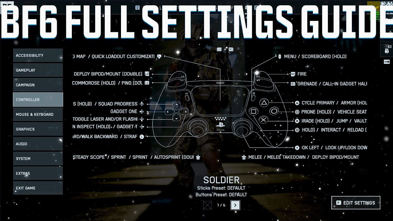 *MUST CHANGE* BATTLEFIELD 6 SETTINGS (BF6 Best Controller Settings + PC ...