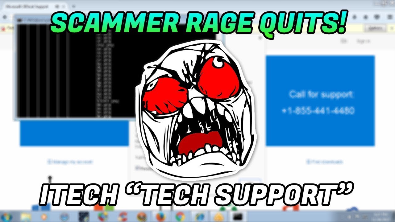 Tech Support Scam / Scammer rage quits! - 1-855-441-4480 - www ...