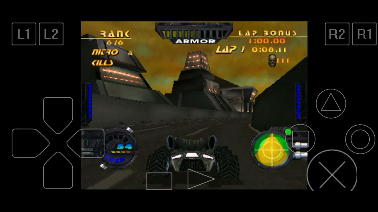 Rock n roll Racing 2 ЧАСТЬ первая попытка запустить и поиграть в игру ...