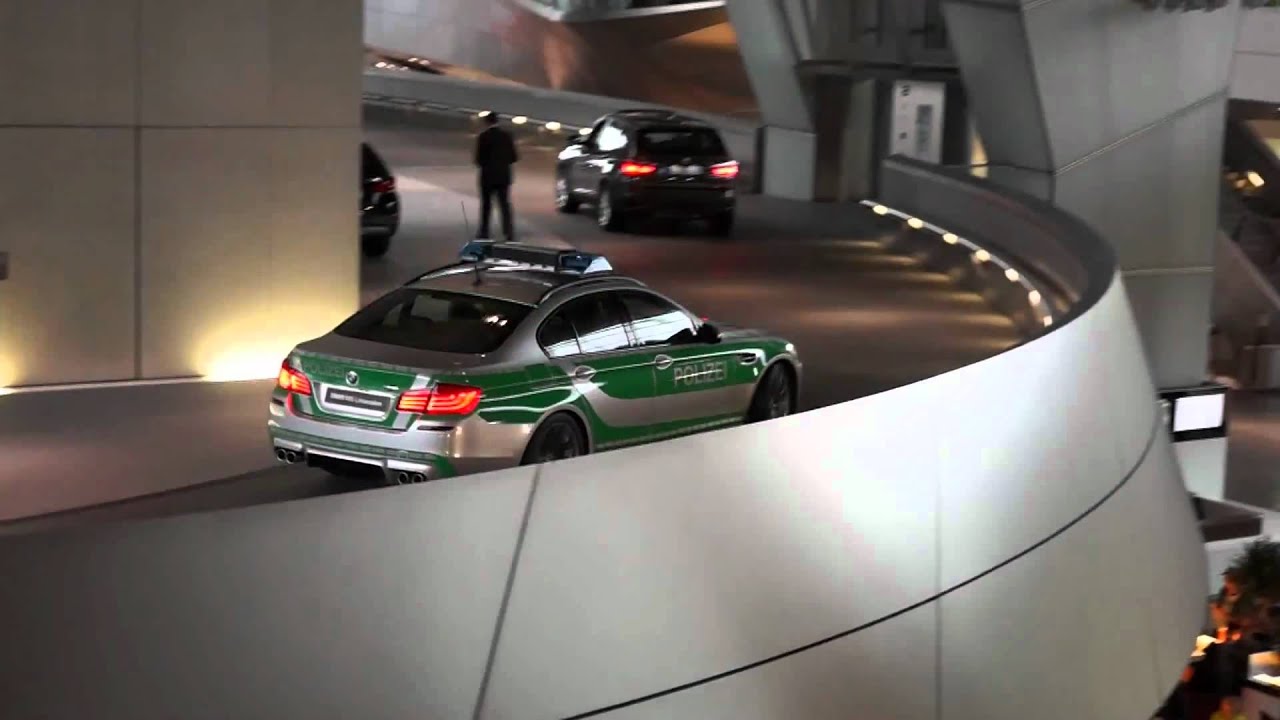 BMW F10 M5 Police Car Takes Lap Around The Welt European Delivery Floor ...