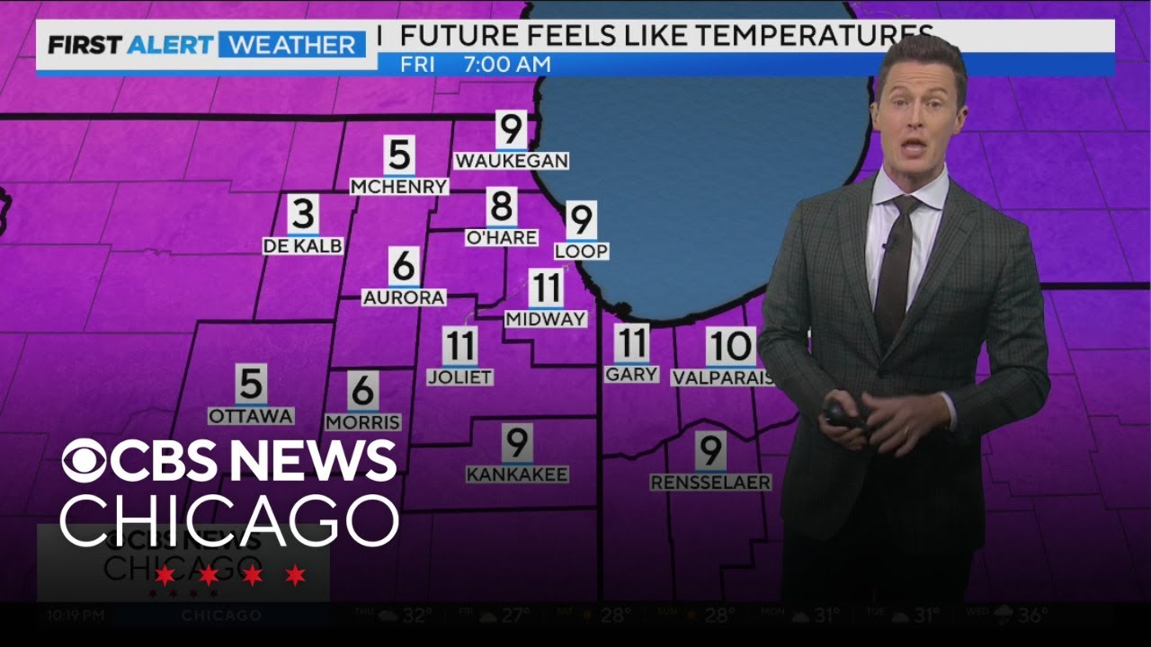 Get ready for single-digit wind chills Friday morning in Chicago - YouTube