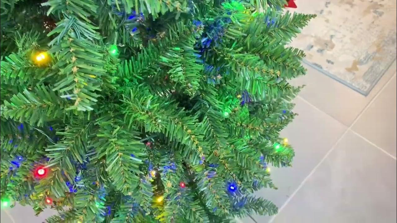 SHareconn 6ft Premium Prelit Artificial Hinged Slim Pencil Christmas Tree with Remote Control ...