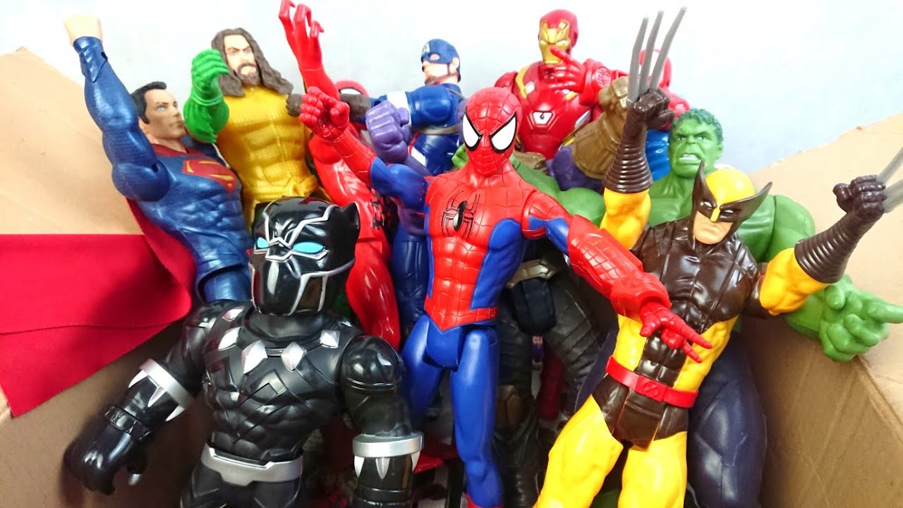 Find of superhero avengers dc,spiderman cartoon vs black panther,thanos ...