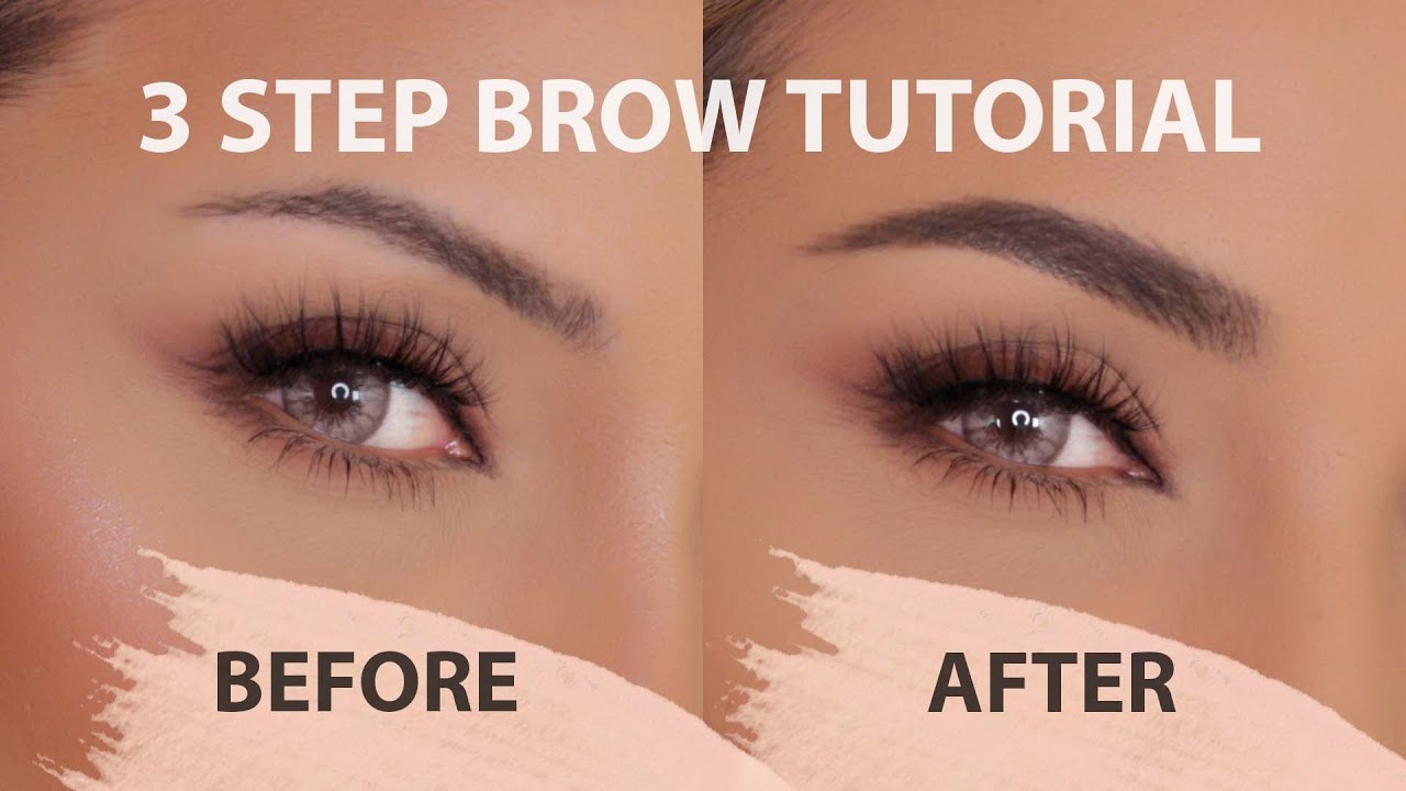 PERFECT EYEBROW TUTORIAL IN 3 STEPS | FOR BEGINNERS | NINA UBHI - YouTube