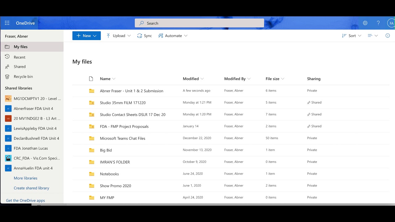 Office 365 - One Drive. How to submit your work for assessment - YouTube