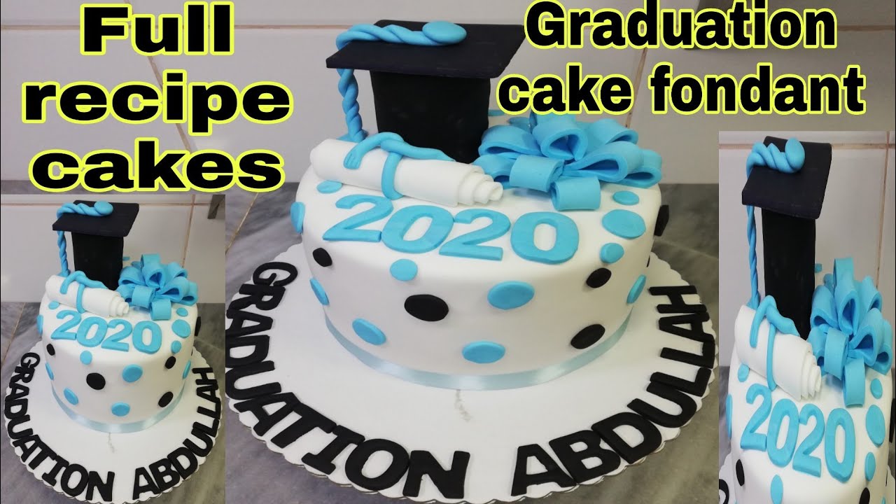 How to make a Graduation cake fondant full recipe - YouTube