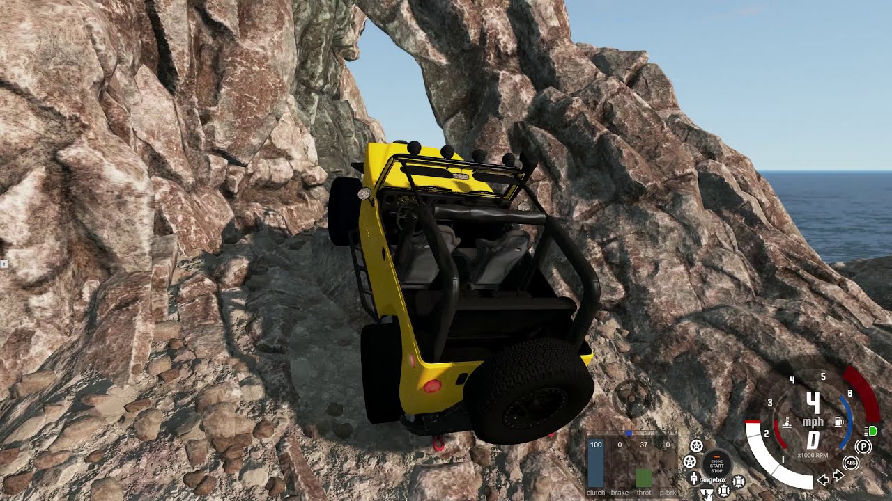 BeamNG 0.19 | New Rock Crawling Paths and Caves! | Small Island Beach ...