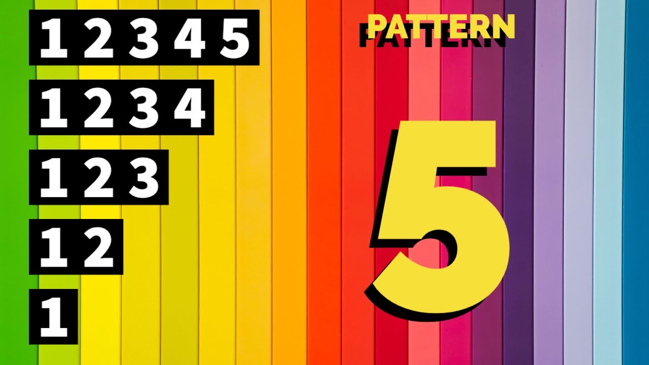 Number Pattern Program In Java Youtube 1887