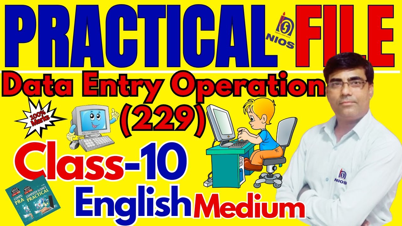 Nios Data Entry 229 Practical File English Medium I nios10th Data Entry ...