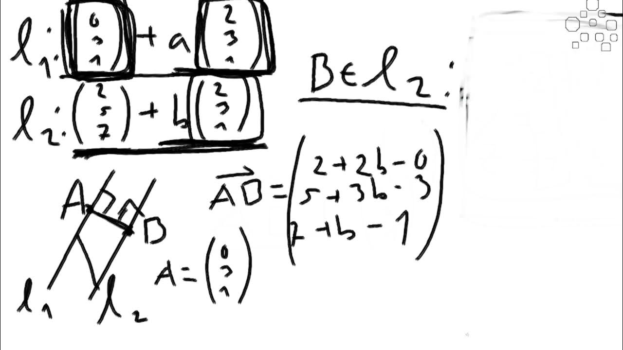 Distance between 2 parallel lines in 3D space - YouTube