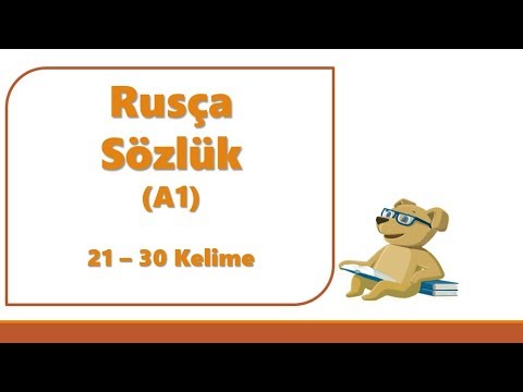 Rusça Kelimeler (A1). 21 - 30