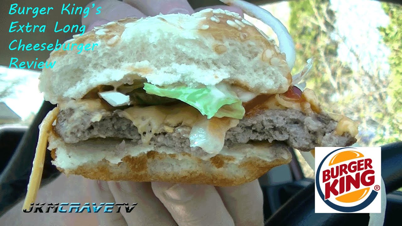 Burger King's Extra Long Cheeseburger Review - YouTube