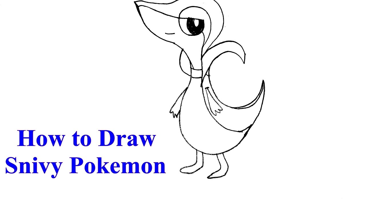 How to Draw Snivy Pokemon Step by Step - YouTube