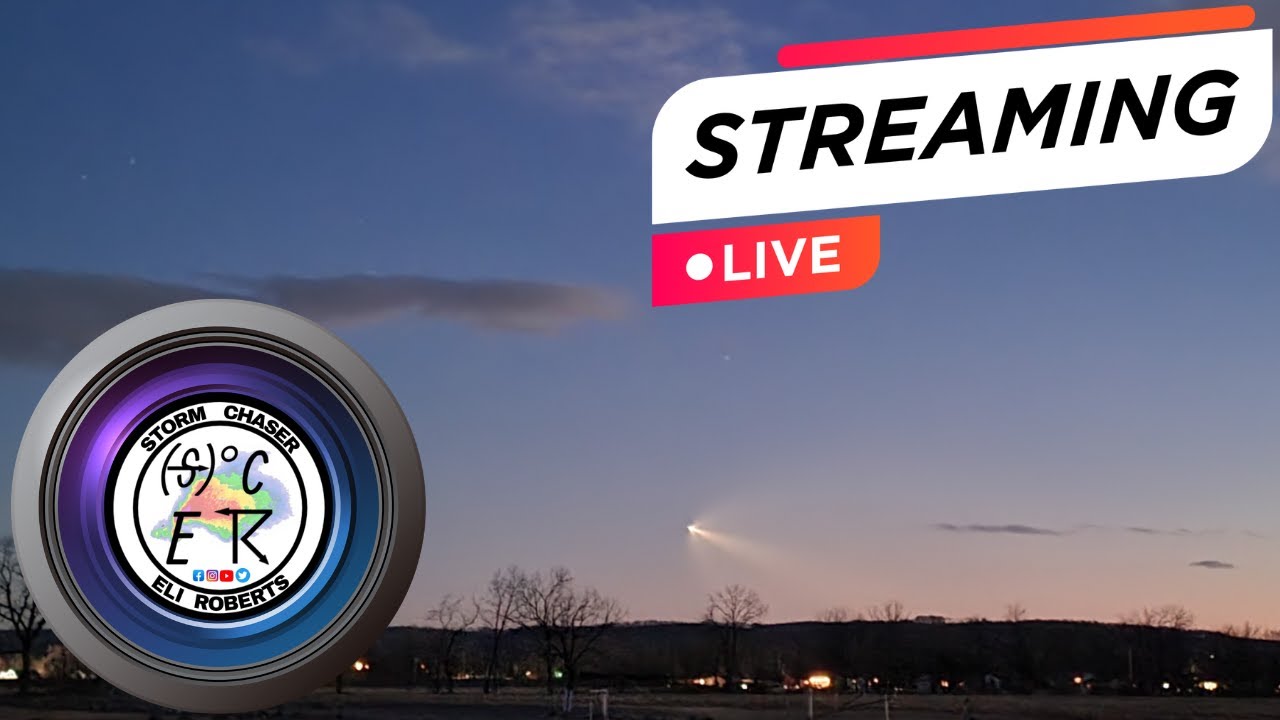 SpaceX Rocket Launch VISIBLE!!! Storm Chasing LIVE - YouTube