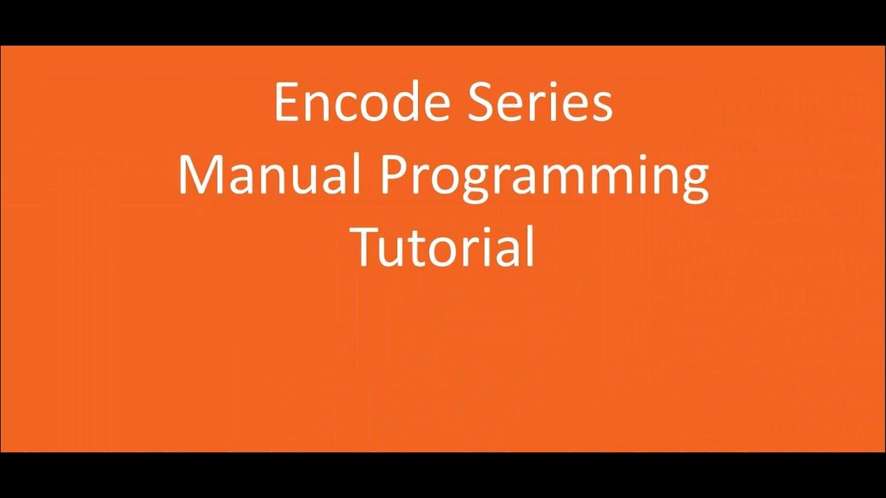 Schlage Encode Family Manual Programming Tutorial - YouTube