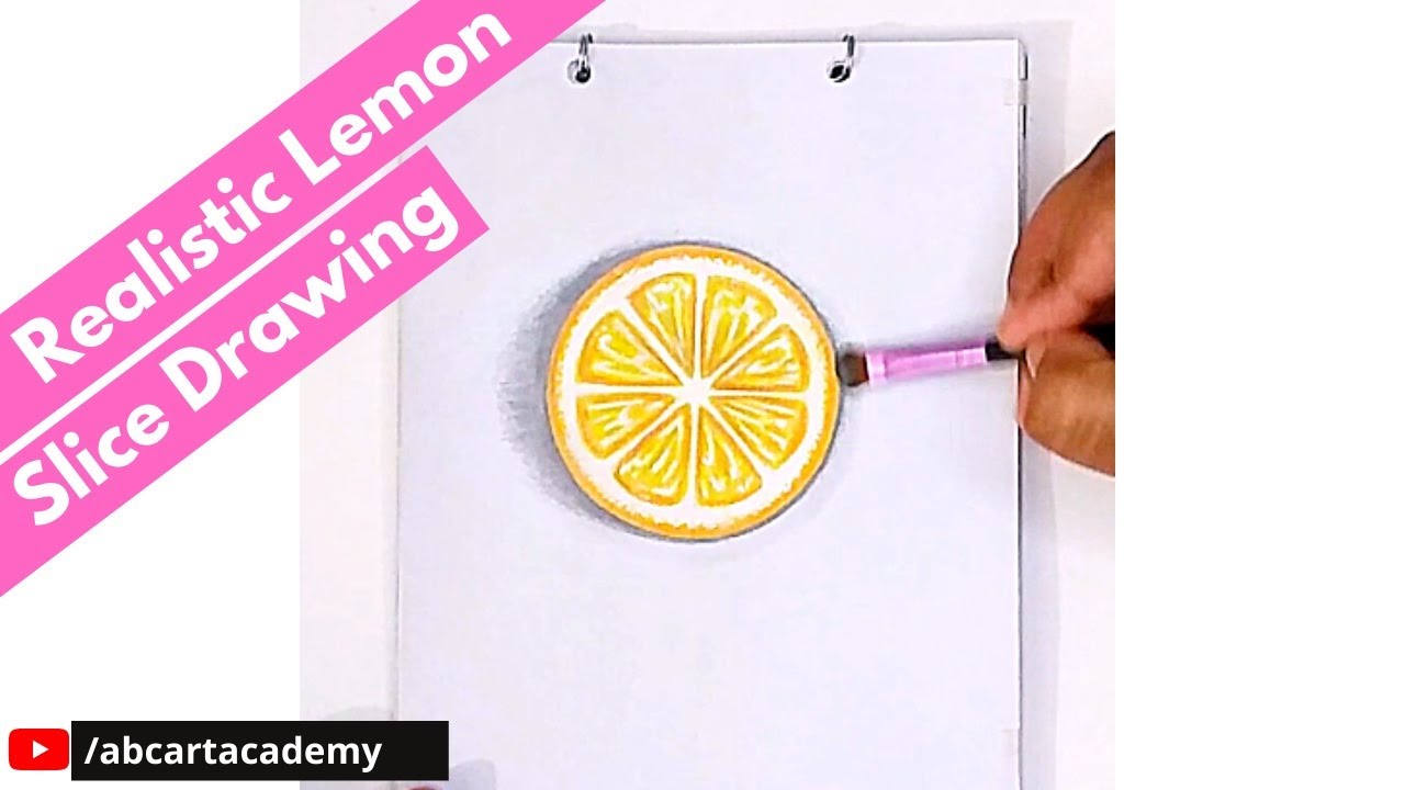 How to Draw Realistic Lemon Slice? Realistic Drawing Ideas | DAY_1 #12 ...