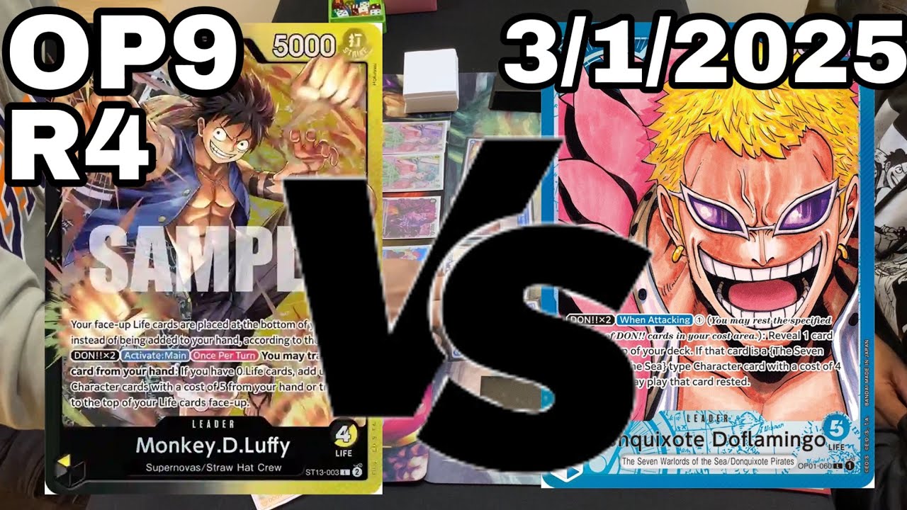 [OP9] BY Luffy vs B Doflamingo R4 | One Piece TCG Gameplay - YouTube