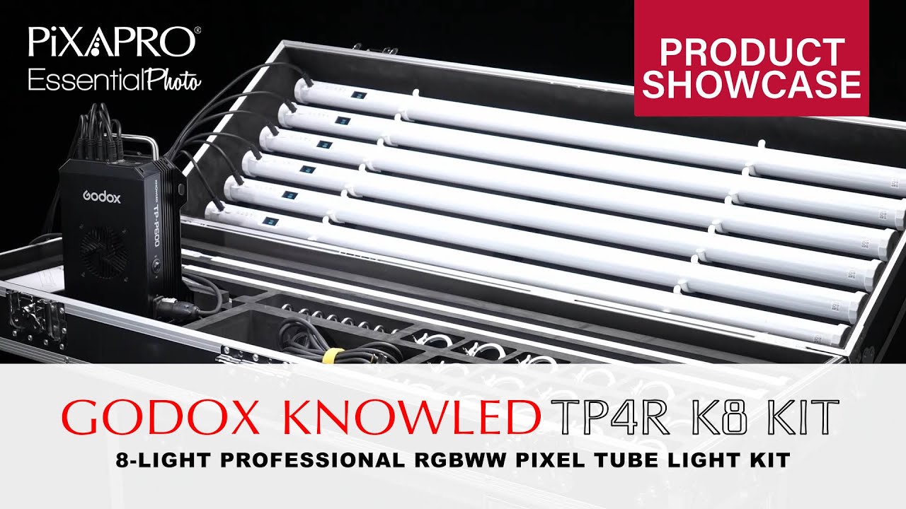 GODOX KNOWLED TP4R-K8 Eight-Light 4' Pixel Tube Lighting Kit - YouTube