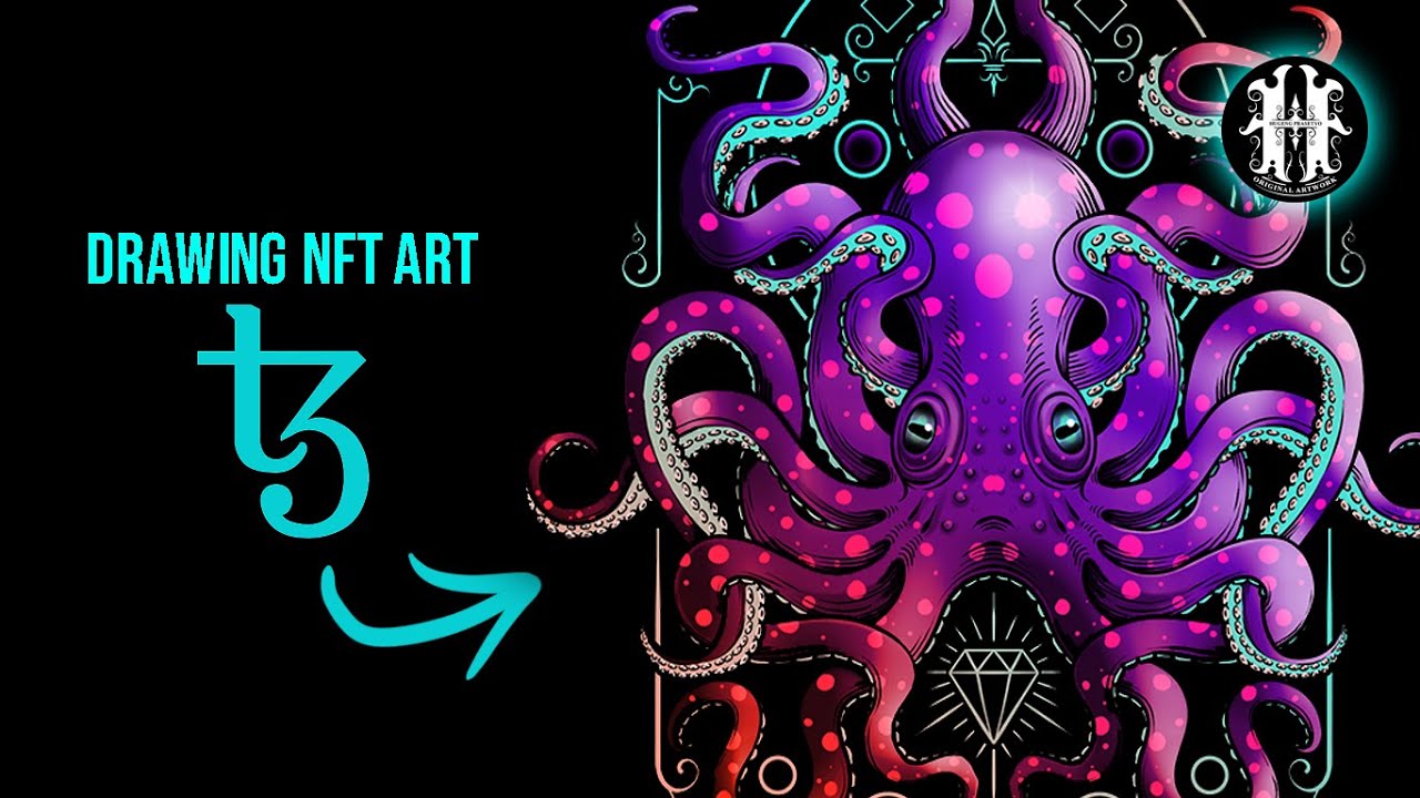 SYMMETRICAL DIGITAL PAINTING AN OCTOPUS ILLUSTRATION ARTWORK FOR NFT # ...